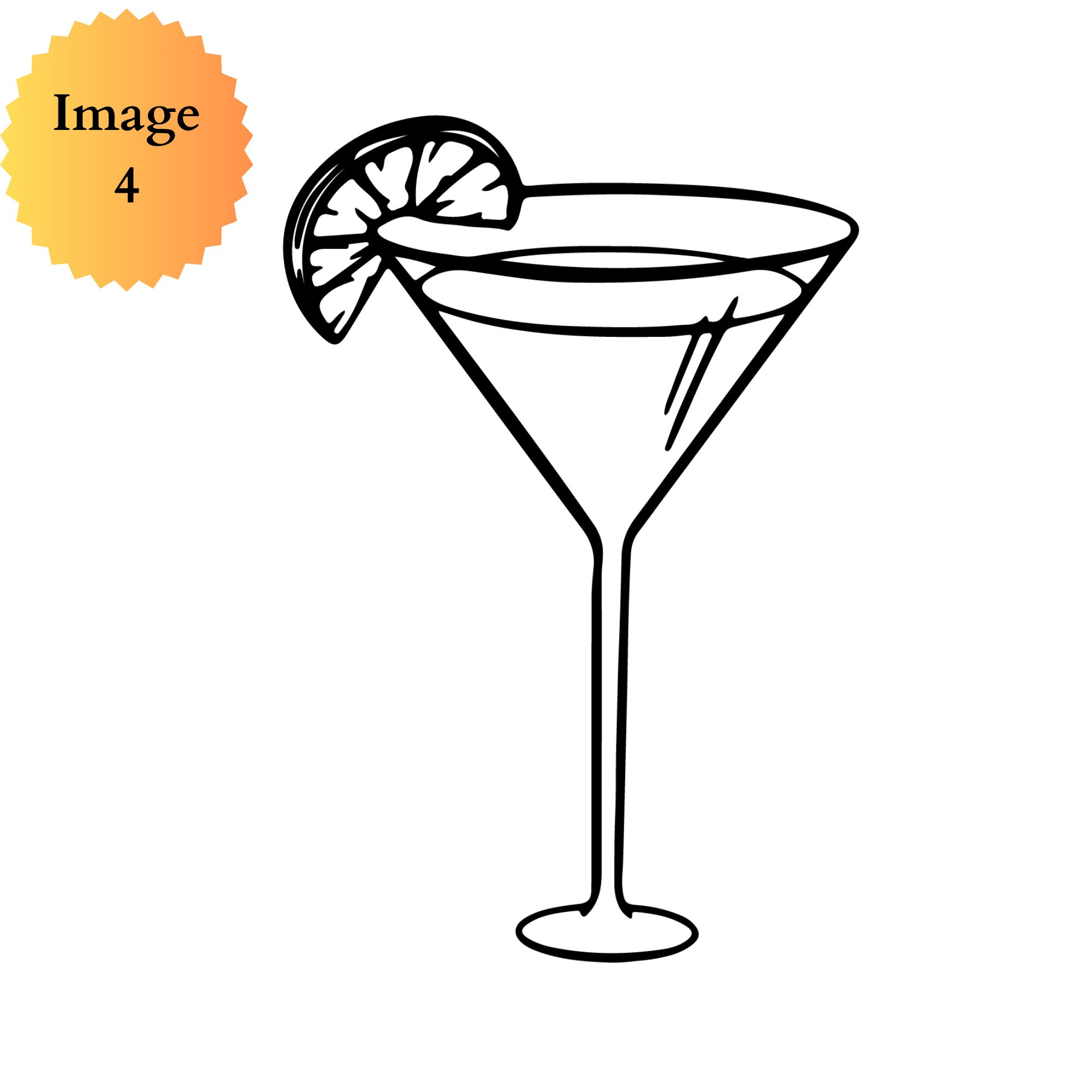 Margarita Glass Svg Bundle Drink Clipart Stencil Digital Download 5604