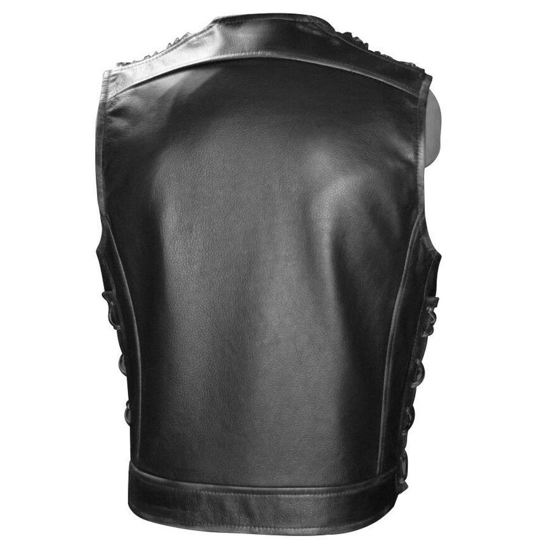 Handmade Men's Genuine Cow Leather Heavy Buckled Rocker Biker ...