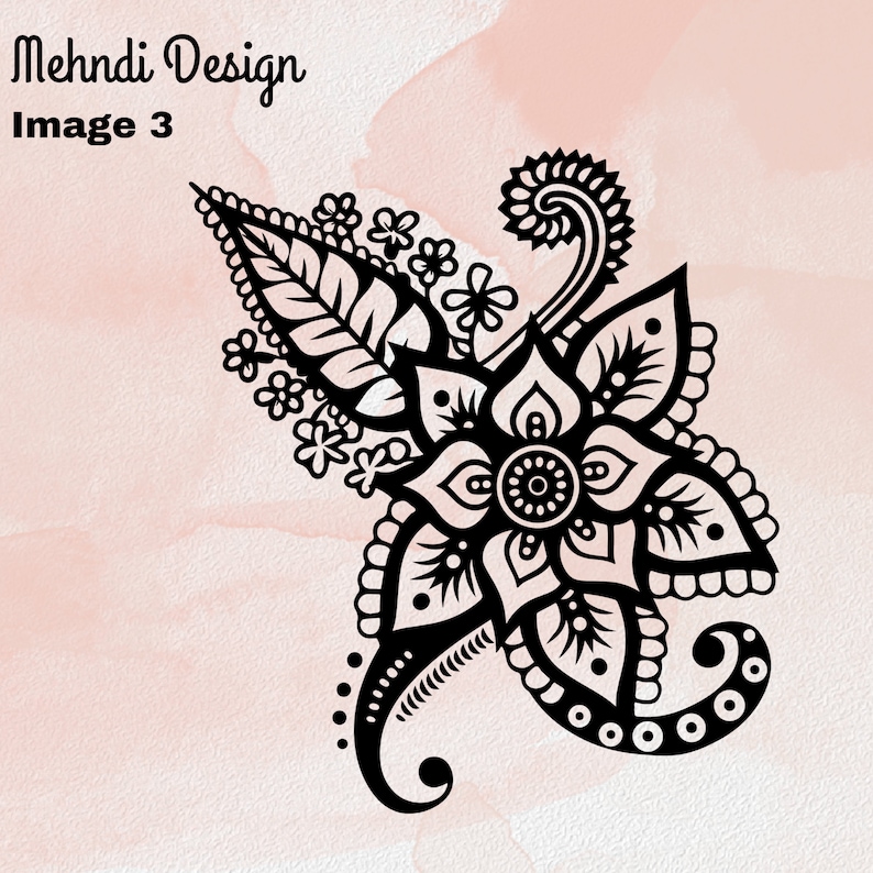 Henna Tattoo Designs, Mehndi Designs in Black Svg Png, Mehndi Svg File ...