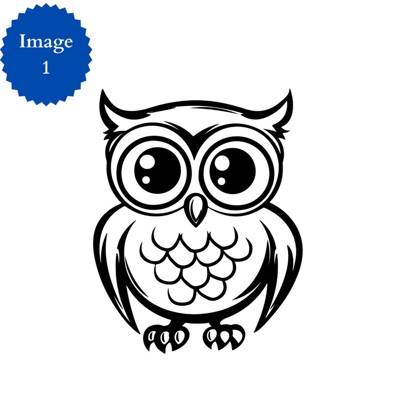 Cute Baby Owl Svg, Baby Owl Outline Cricut Silhouette Bundle, Sweet Owl ...