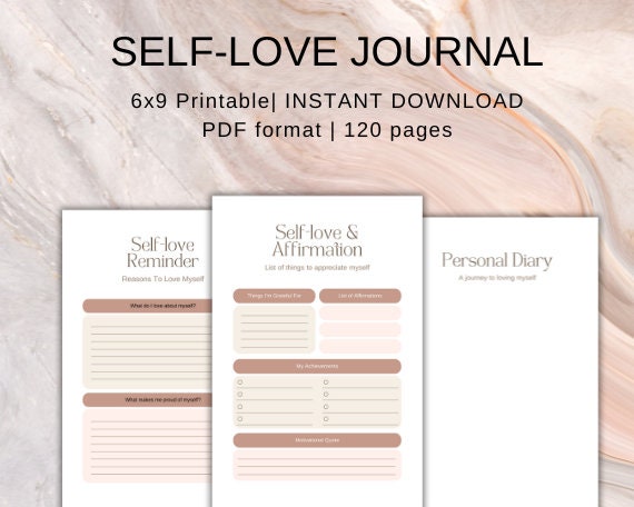 The Self Love Journal Printable Self Love Workbook Journal - Etsy