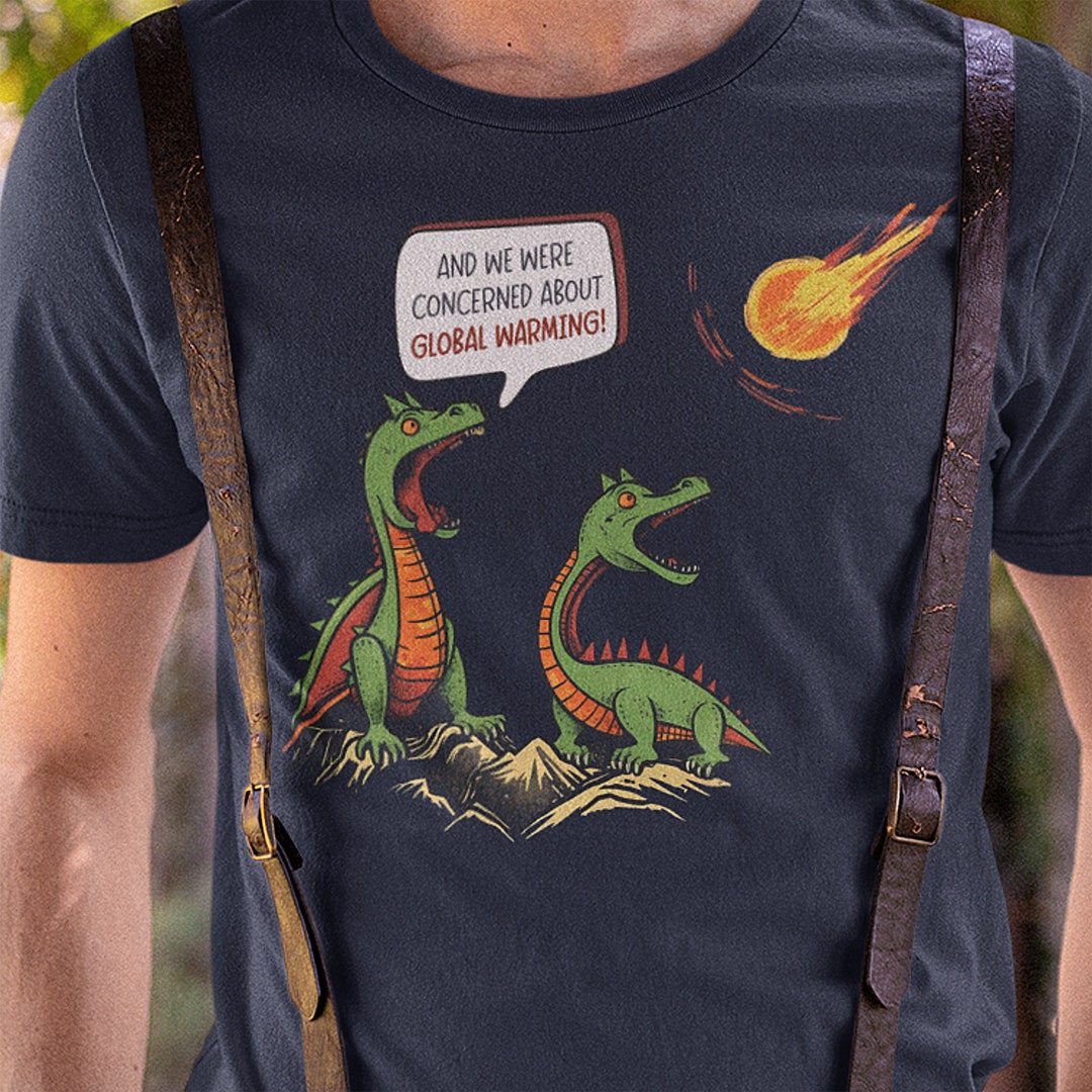Dinosaur Meteor Extinction Shirt,funny Global Warming Tshirt,funny ...