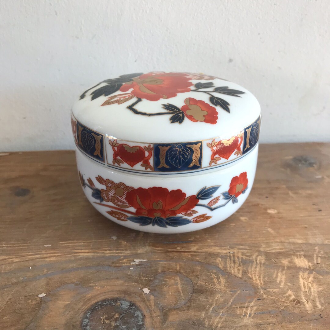 Vintage Japanese Floral Imari Linchmere Ceramic Trinket Dish/bowl - Etsy