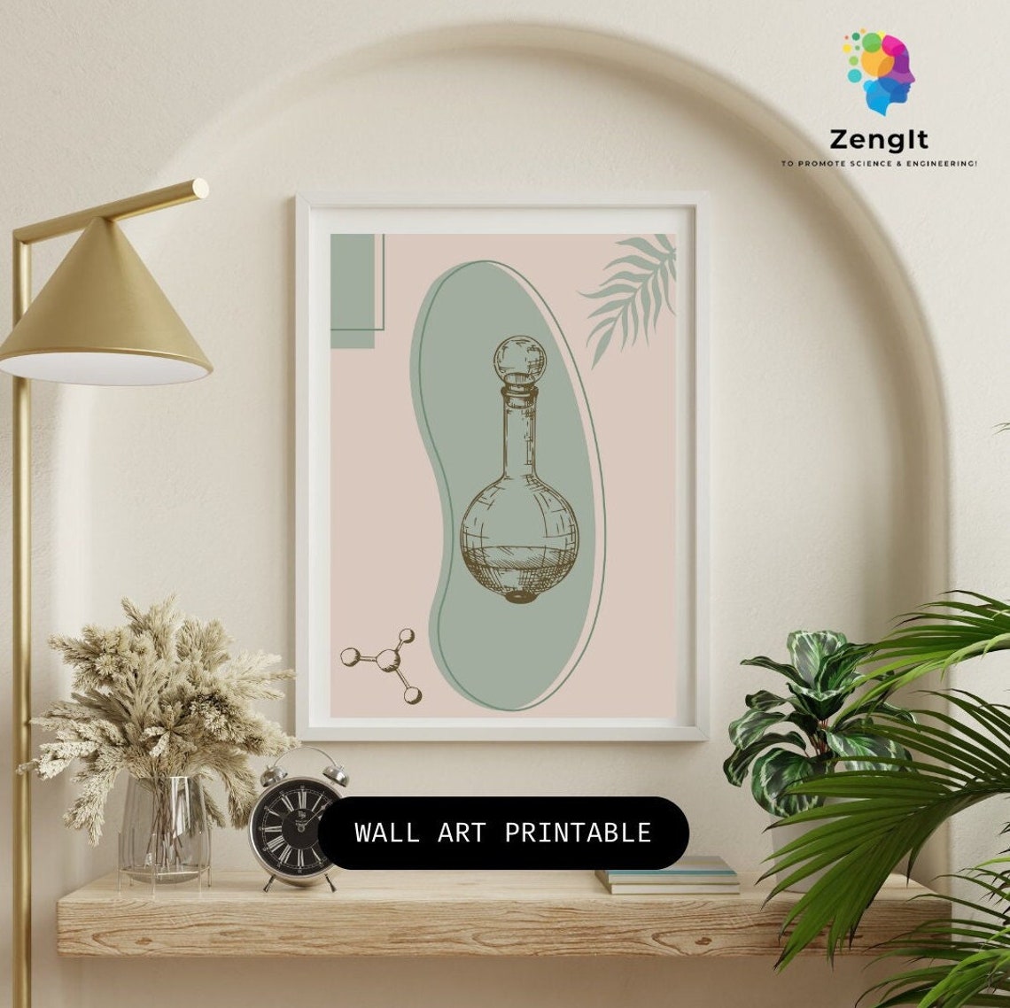 Science Biochemistry Digital Wall Art, Science Poster Print, Boho ...