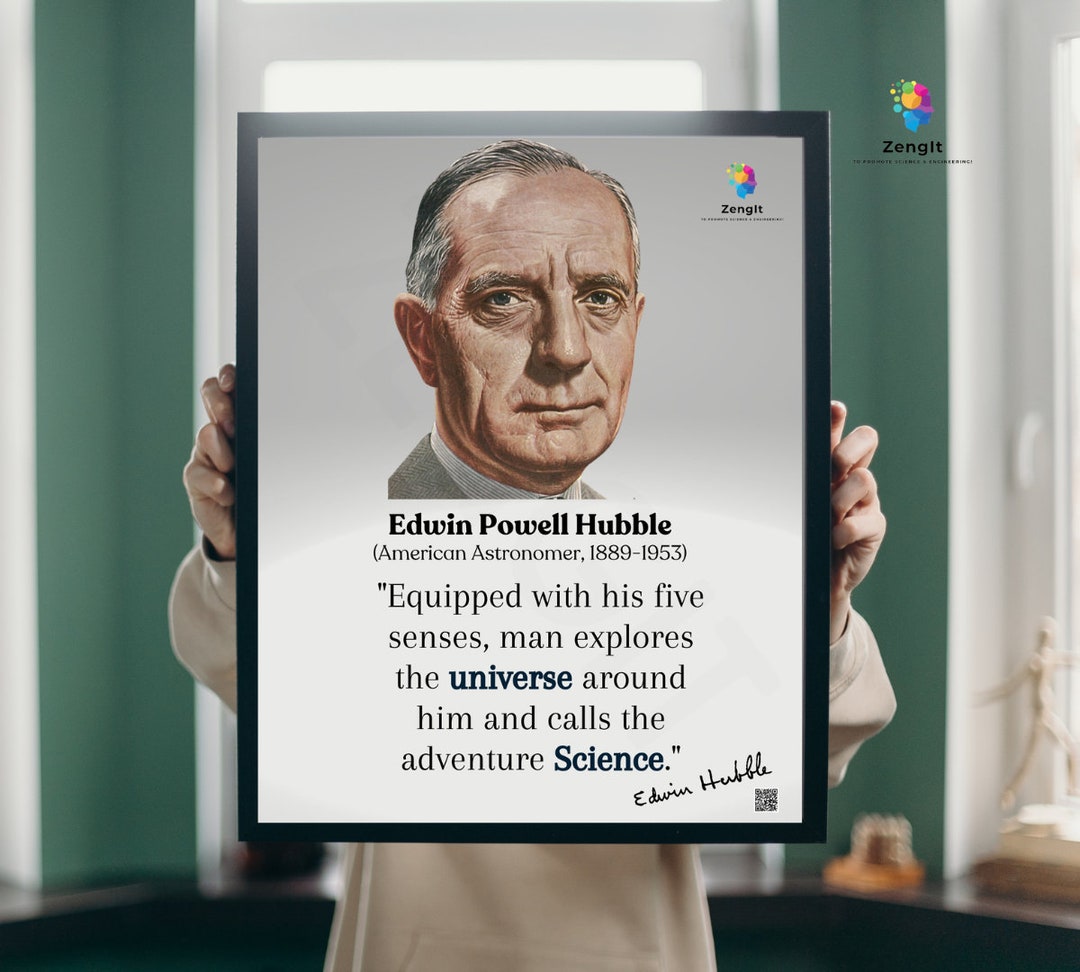 Edwin Powell Hubble Quote Digital Print: Astronomers Quote Printable ...