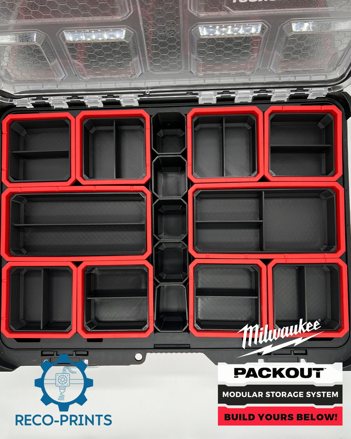 Custom Milwaukee Packout Organizers and Nesting Storage Bins - Etsy
