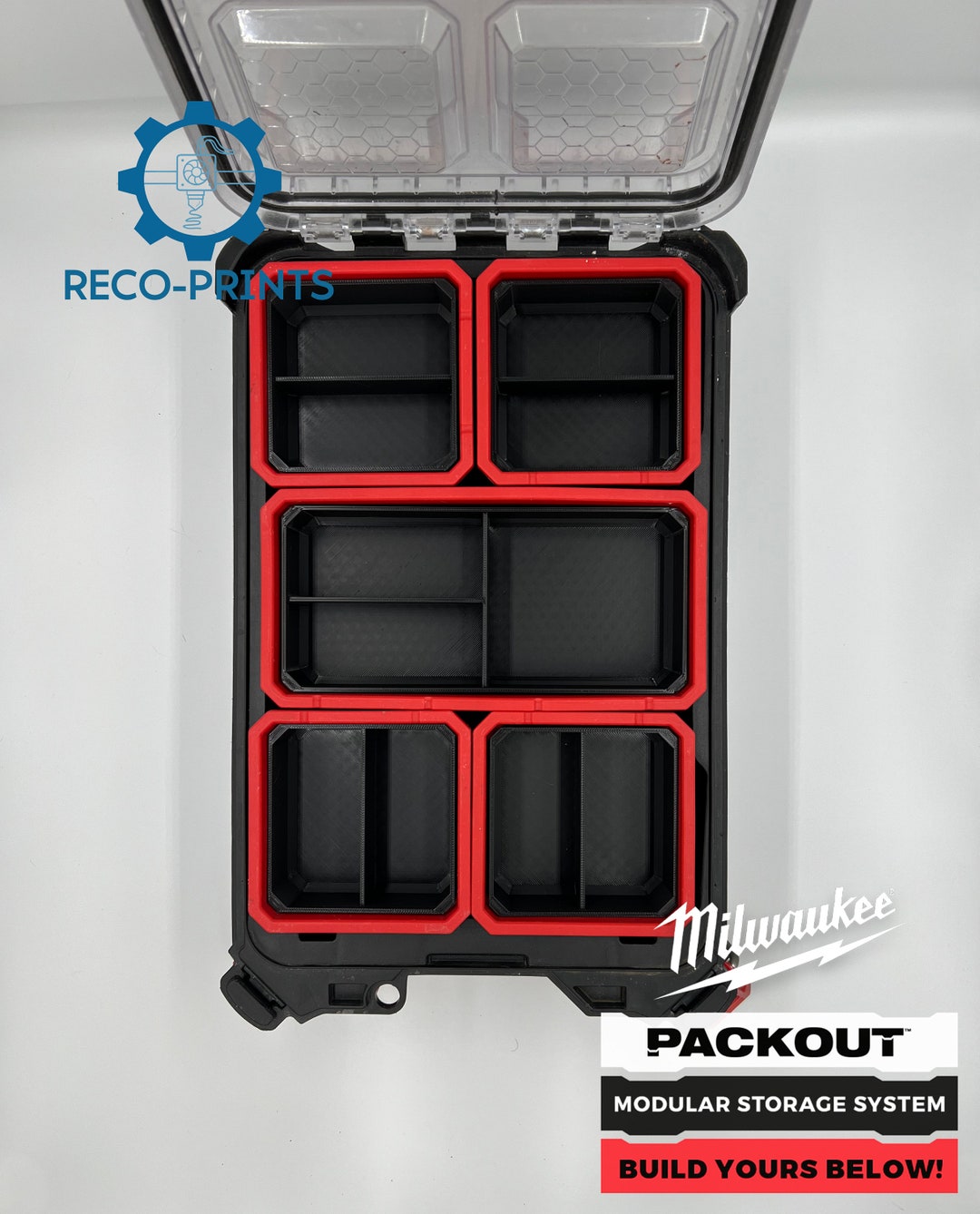 Custom Milwaukee Packout Organizers and Nesting Storage Bins/packout ...