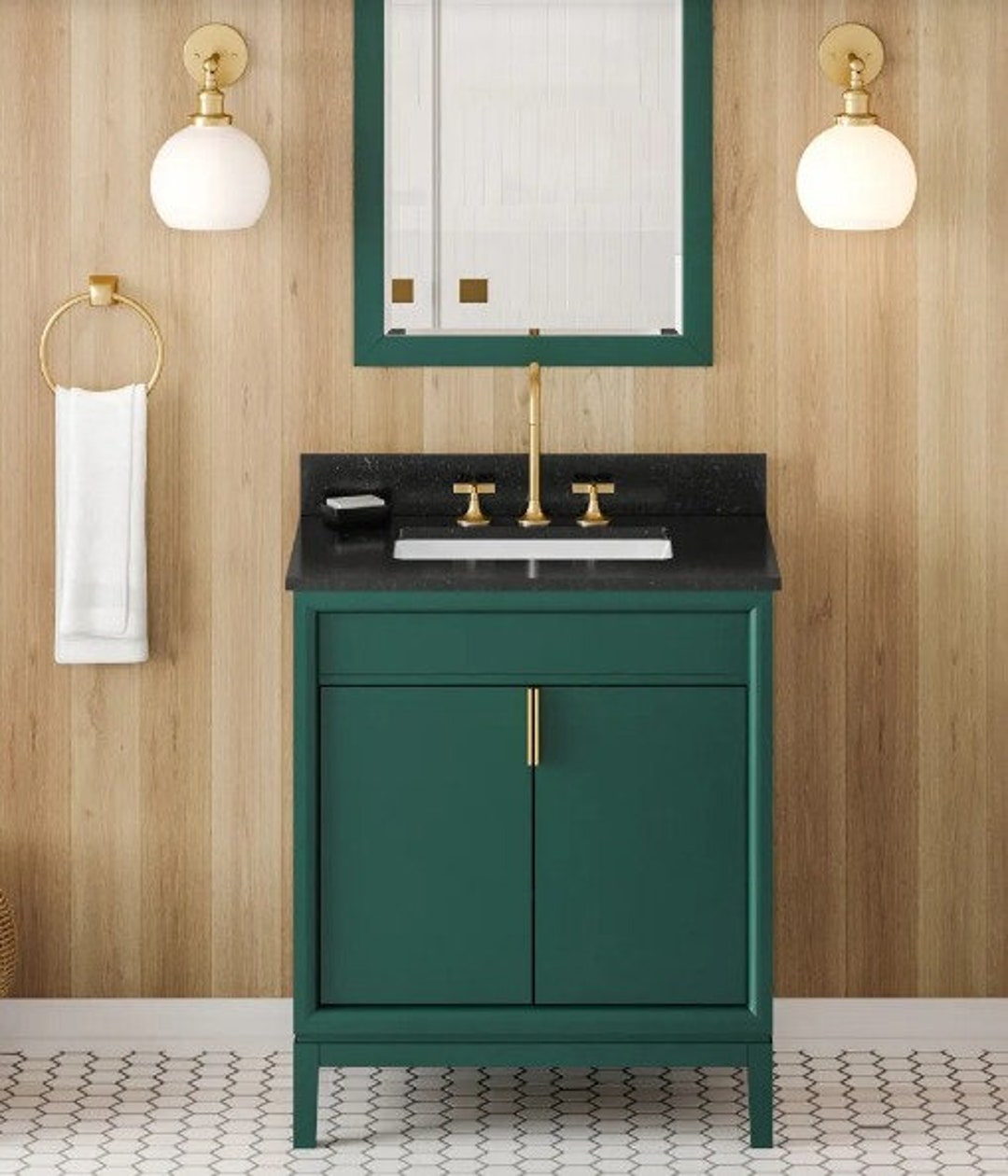 30 Forest Green Theodora Vanity & Multiple Vanity Tops - Etsy