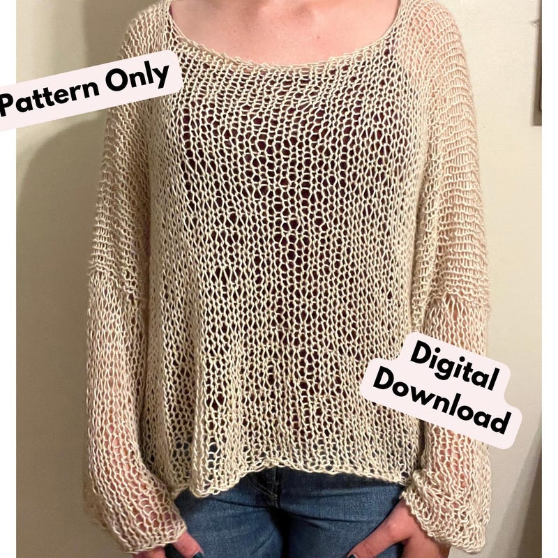 Loose Knit Sweater - Etsy