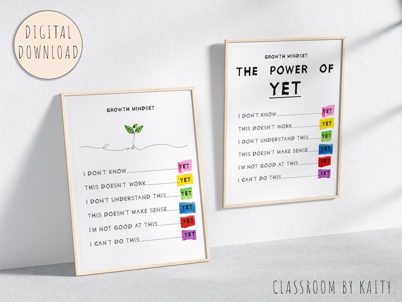 Growth Mindset Posters - Etsy