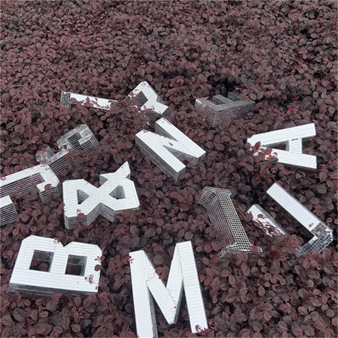 Disco Ball Letters Initial Numbers Silver Gold Rose Gold Home - Etsy