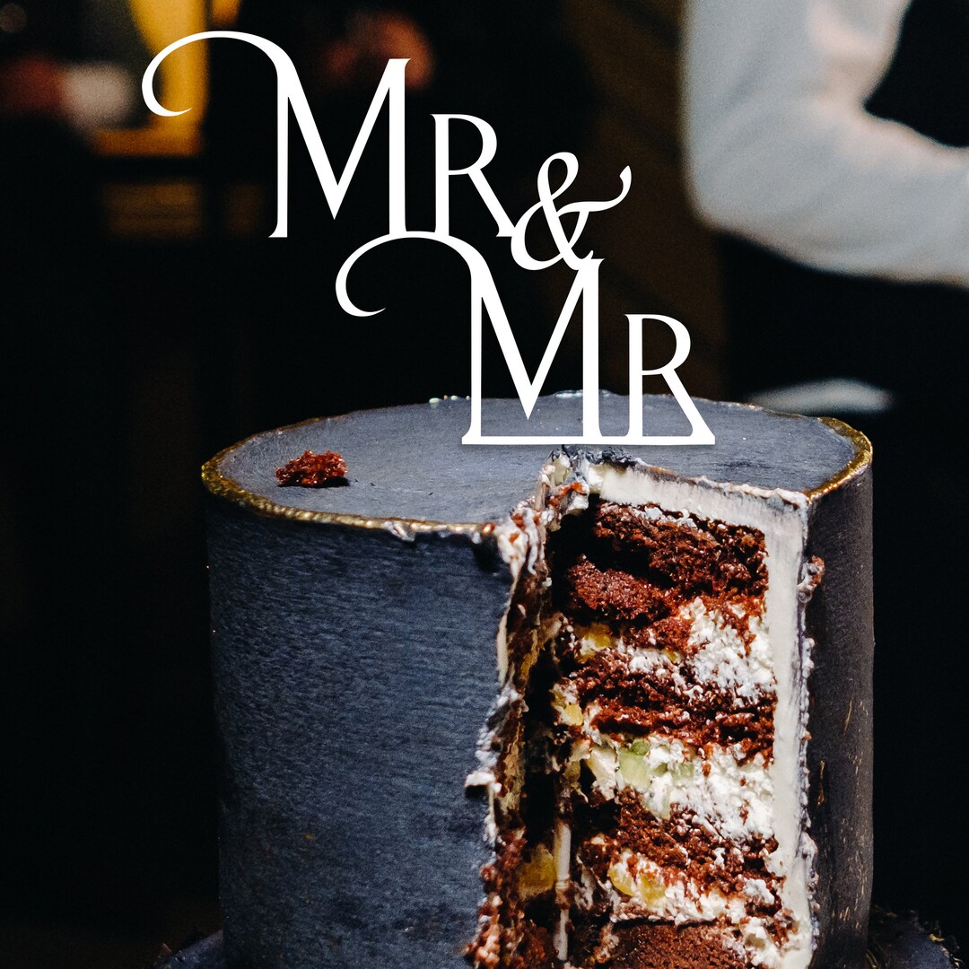 Mr & Mr - Cake Topper for Wedding - LGBTQ+ Cake Topper - 3D Printed ...
