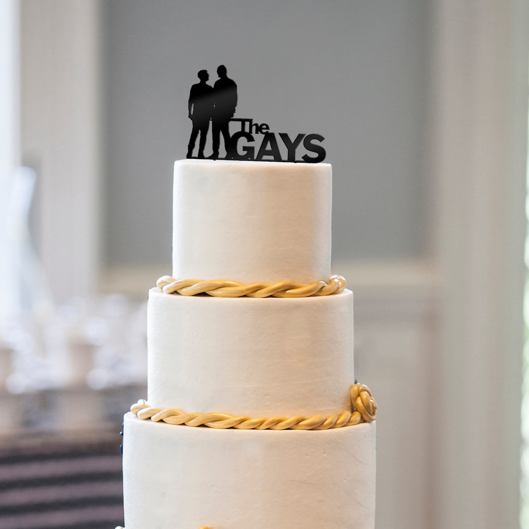 The Gays Cake Topper LGBT Cake Topper for Wedding Gay Cake Topper 3D ...