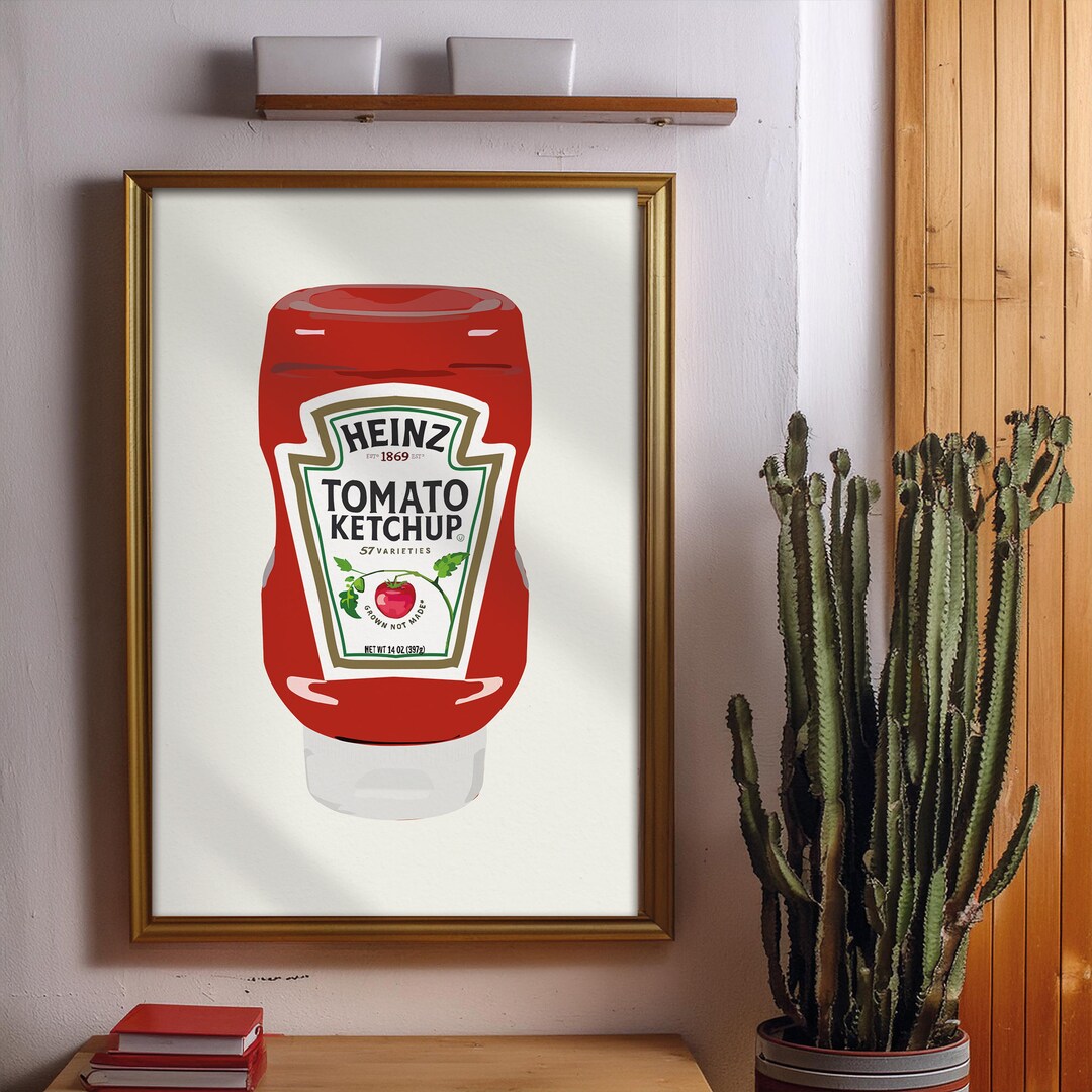 Ketchup Illustration Digital Print - Etsy