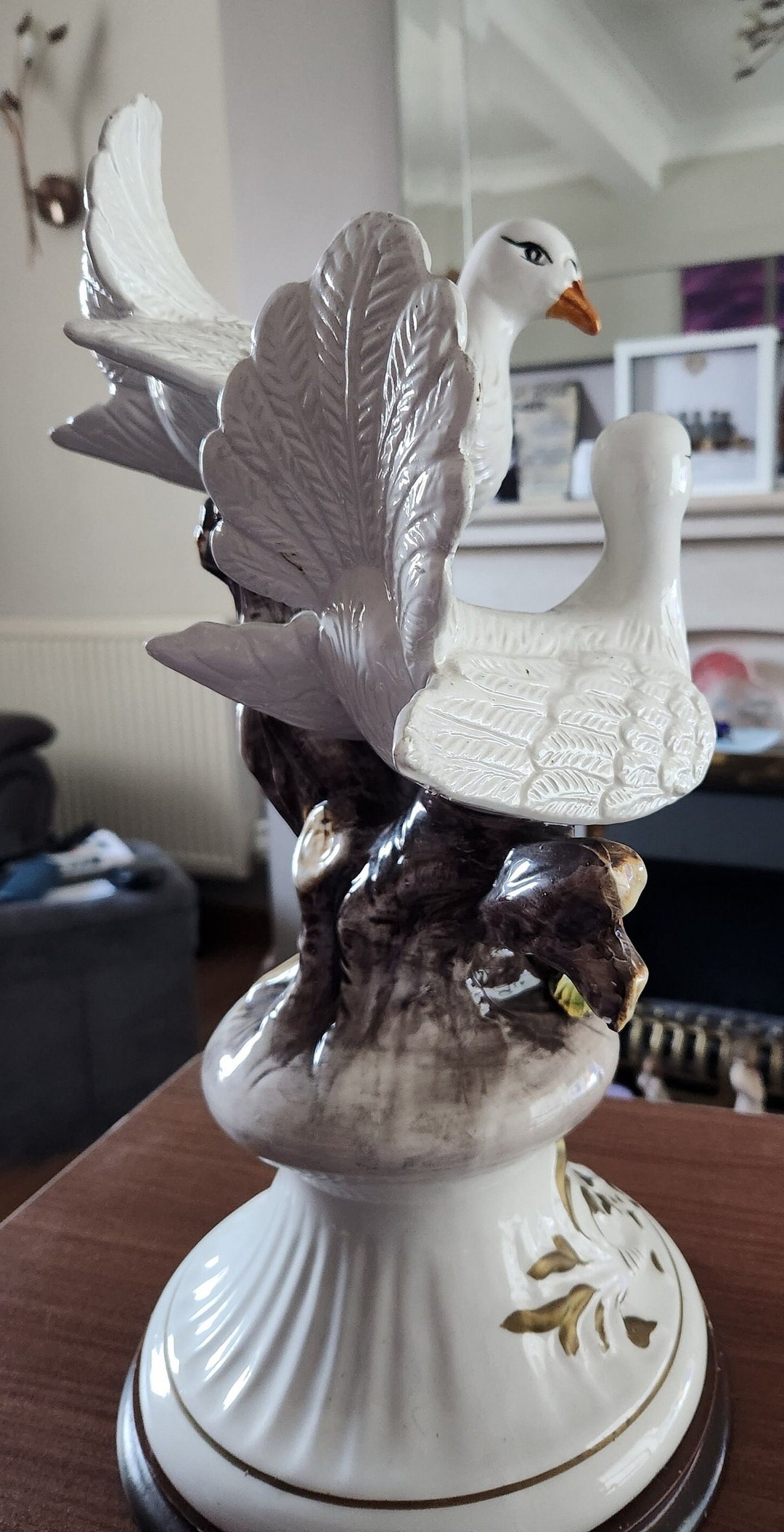 Large Capodimonte Love Doves & Roses Centrepiece - Etsy