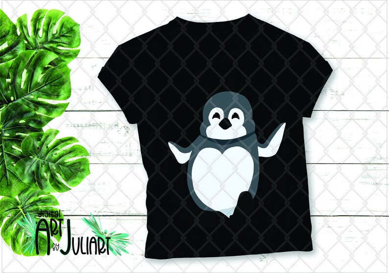 Penguin Dancing Clipart. Digital Penguin Drawing. Penguin Png - Etsy