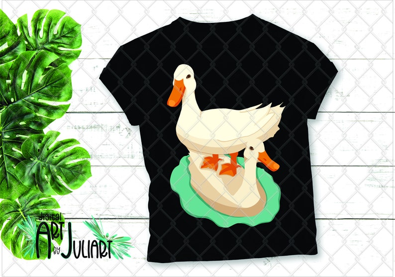 Ducks Two Clipart. Digital Duck Drawing. Duck Illustration - Etsy