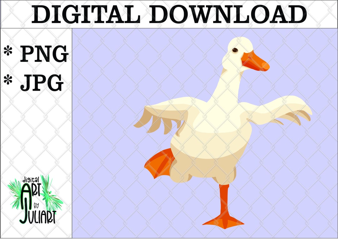 Dancing Duck Clipart. Digital Duck Drawing. Duck Illustration Duck Png ...