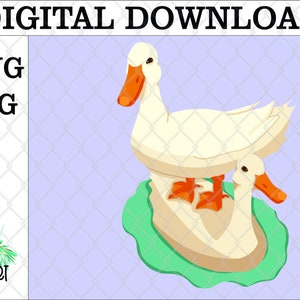 Ducks Two Clipart. Digital Duck Drawing. Duck Illustration - Etsy