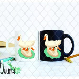 Ducks Two Clipart. Digital Duck Drawing. Duck Illustration - Etsy