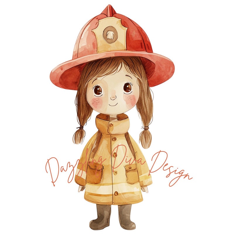 Baby Fireman Clipart Png - Etsy