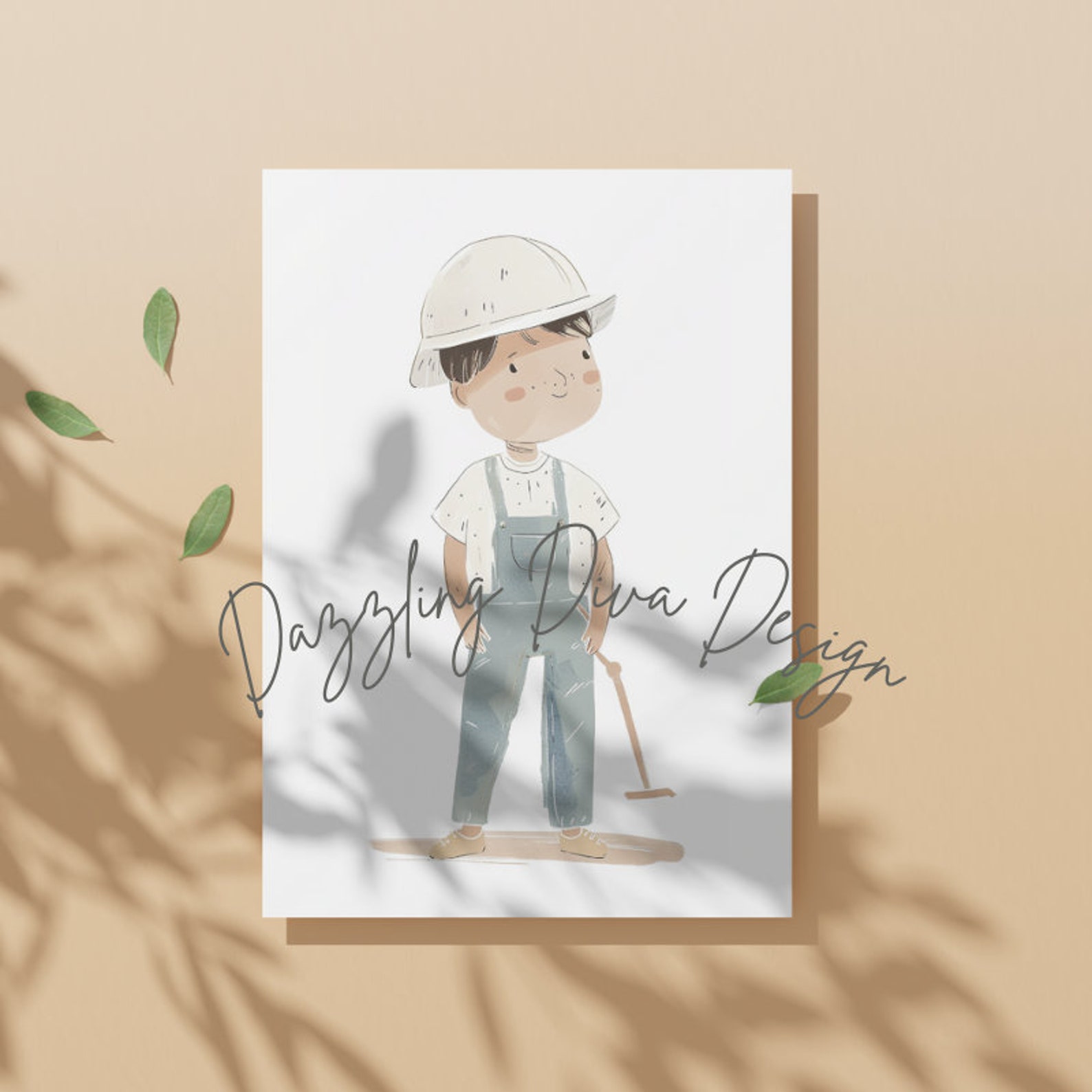 Engineer Boy Vector Illustration - Etsy