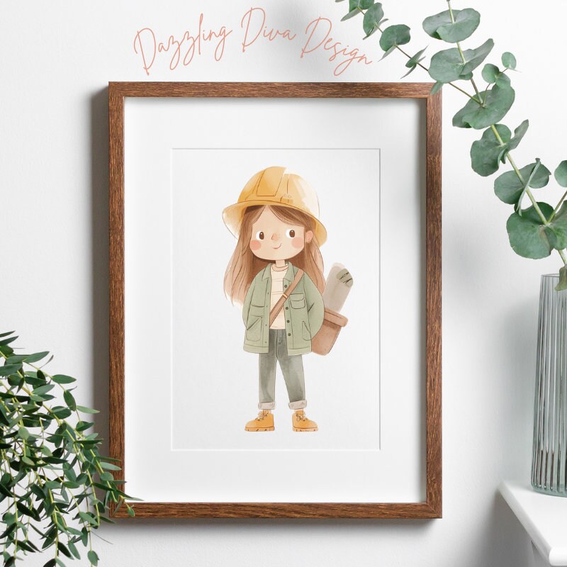 12 Engineer Girl Vector Illustration - Etsy
