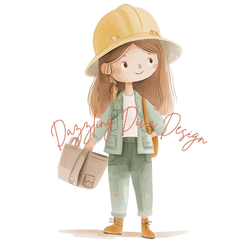 12 Engineer Girl Vector Illustration - Etsy