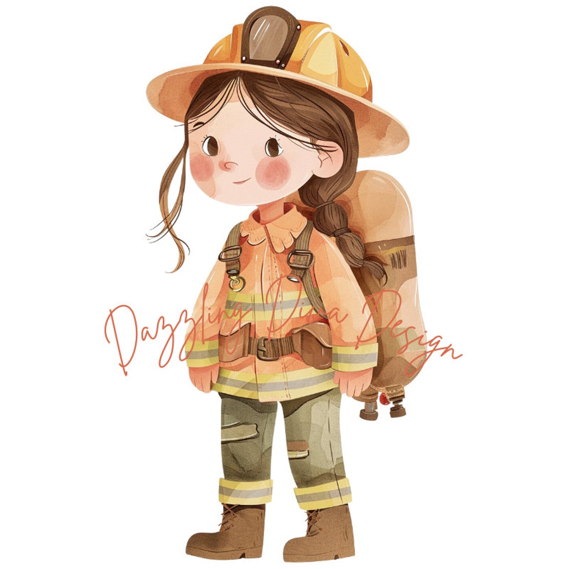 Baby Fireman Clipart Png - Etsy