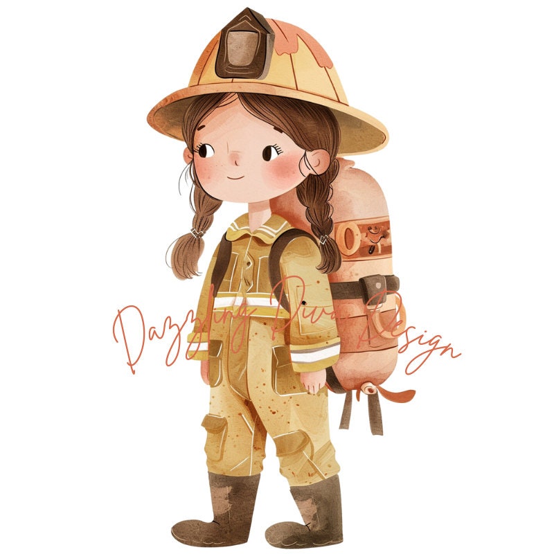 Baby Fireman Clipart Png - Etsy