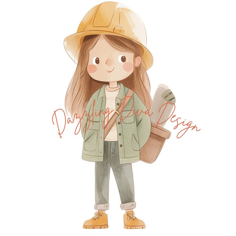 12 Engineer Girl Vector Illustration - Etsy