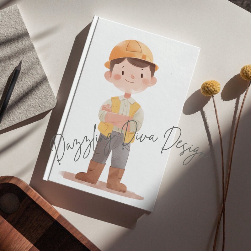 Engineer Boy Vector Illustration - Etsy