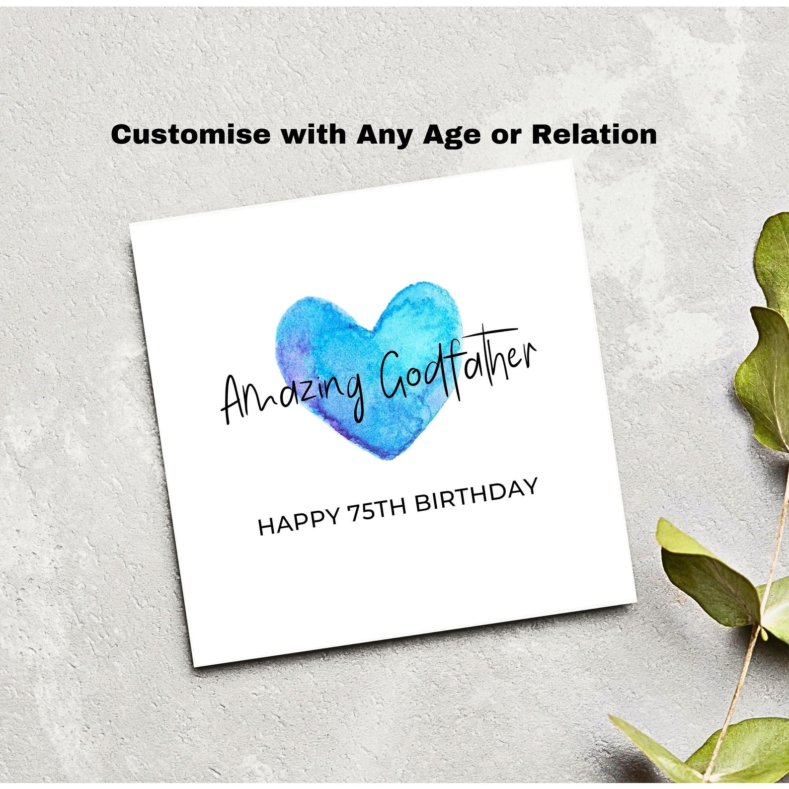 Birthday Card for Godfather Personalised Godfather Birthday Card ...