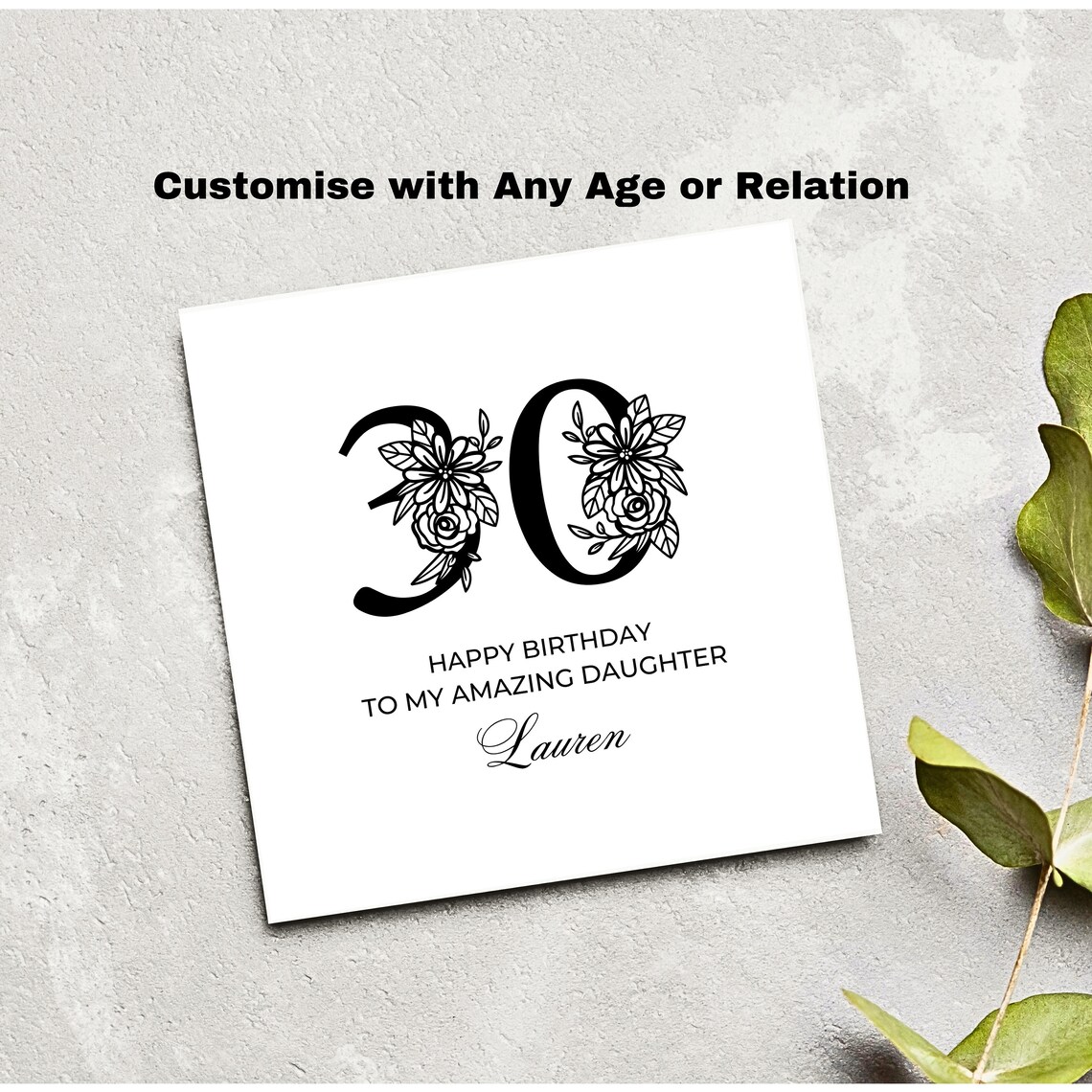 70th Birthday Card Floral Numbers Birthday Card for 70 Year Old, 70 ...