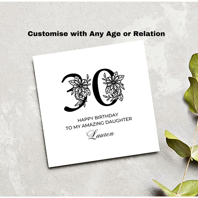 70th Birthday Card Floral Numbers Birthday Card for 70 Year - Etsy