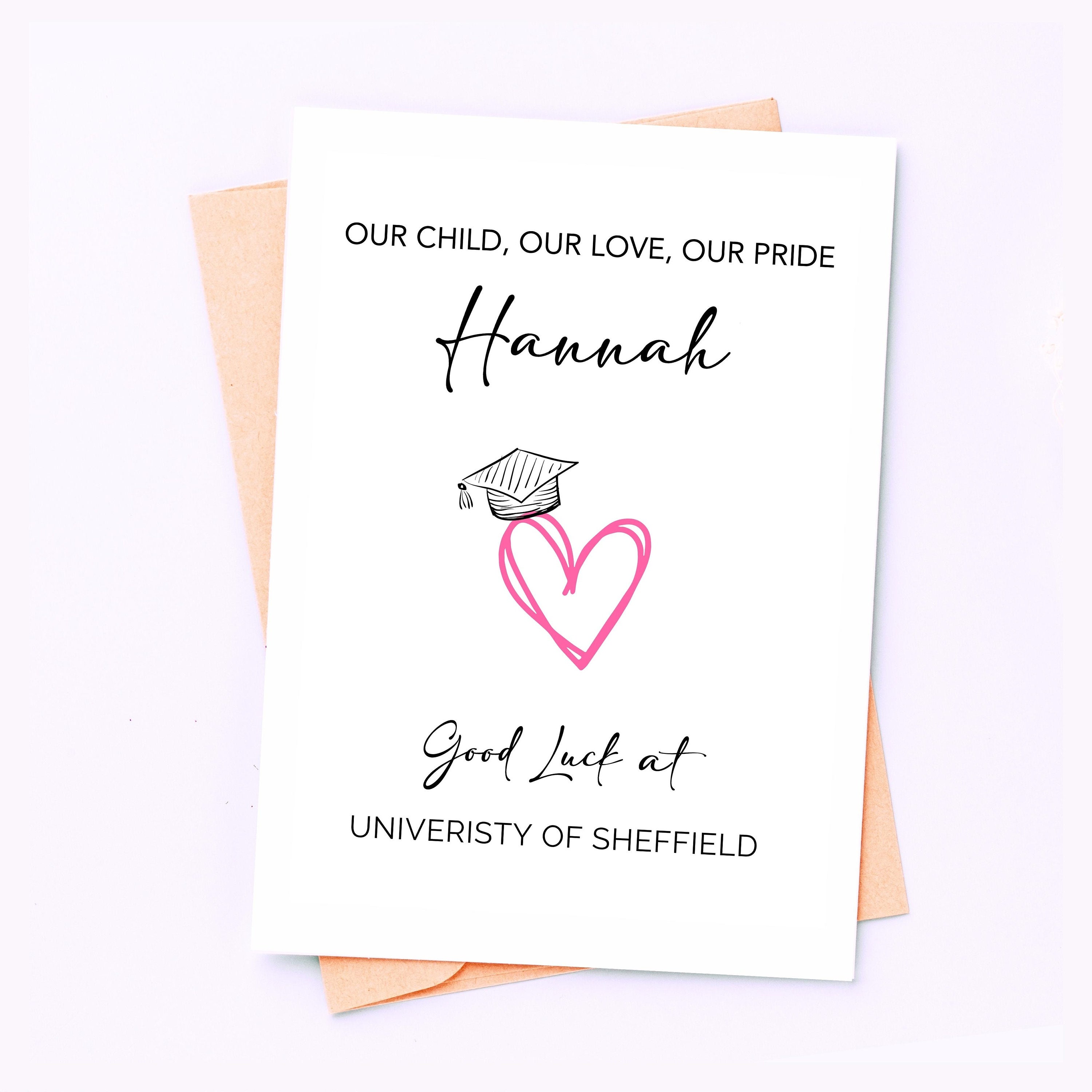 Good Luck at University Card Going to Uni Card University - Etsy UK