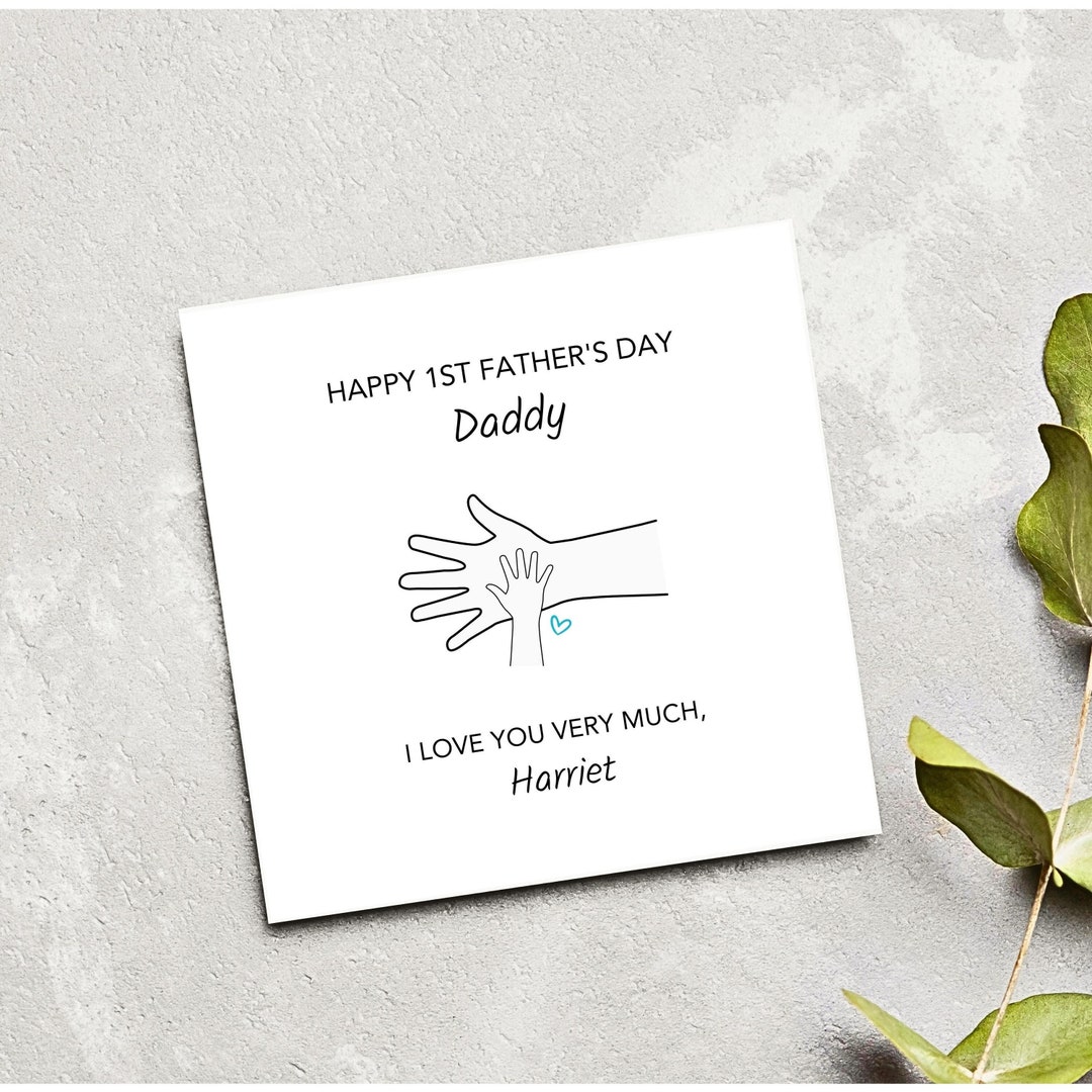 Personalised 1st Father's Day Card for Daddy, First Father’s Day Card ...