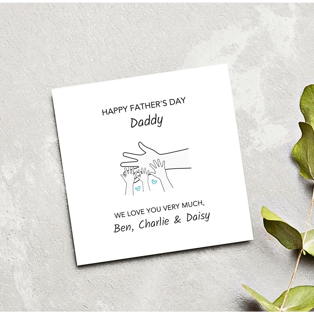 Personalised Father's Day Card for Daddy - Etsy
