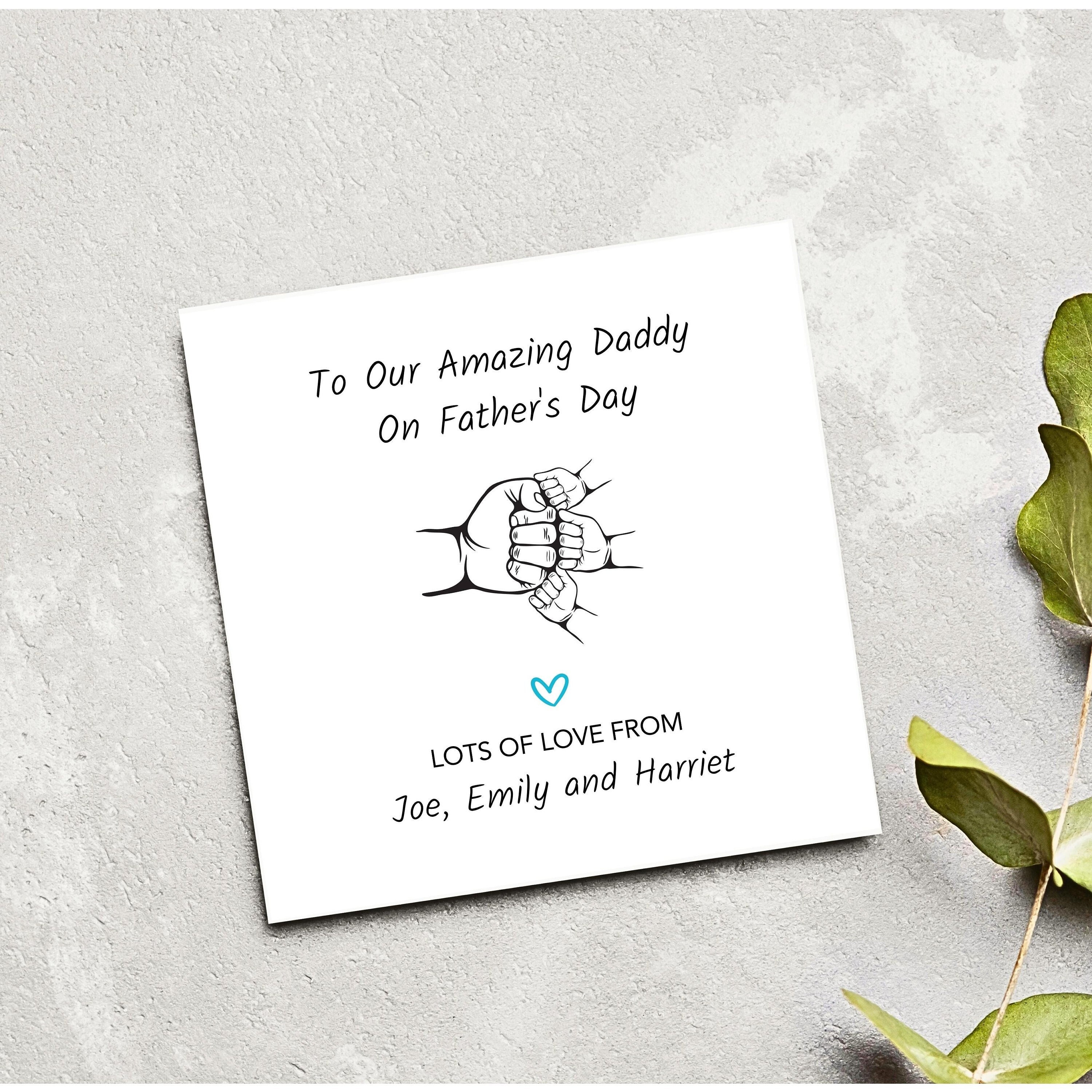 Father’s Day Card for Daddy Personalised Father Day Card for Our Daddy ...