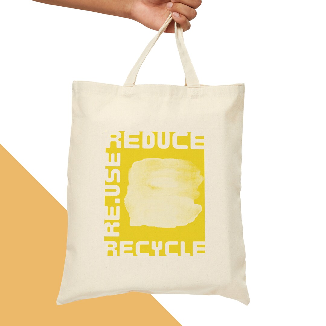 Reduce Reuse Recycle Tote Bag Canvas Tote Abstract Art - Etsy