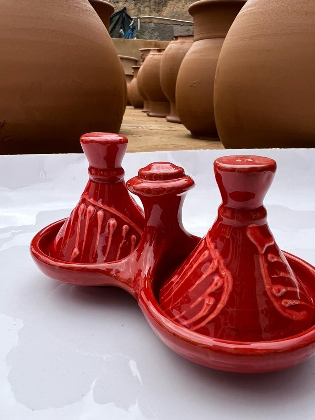 Mini Hand-painted Tagine Handmade Kitchen Decoration Moroccan Art Salt ...