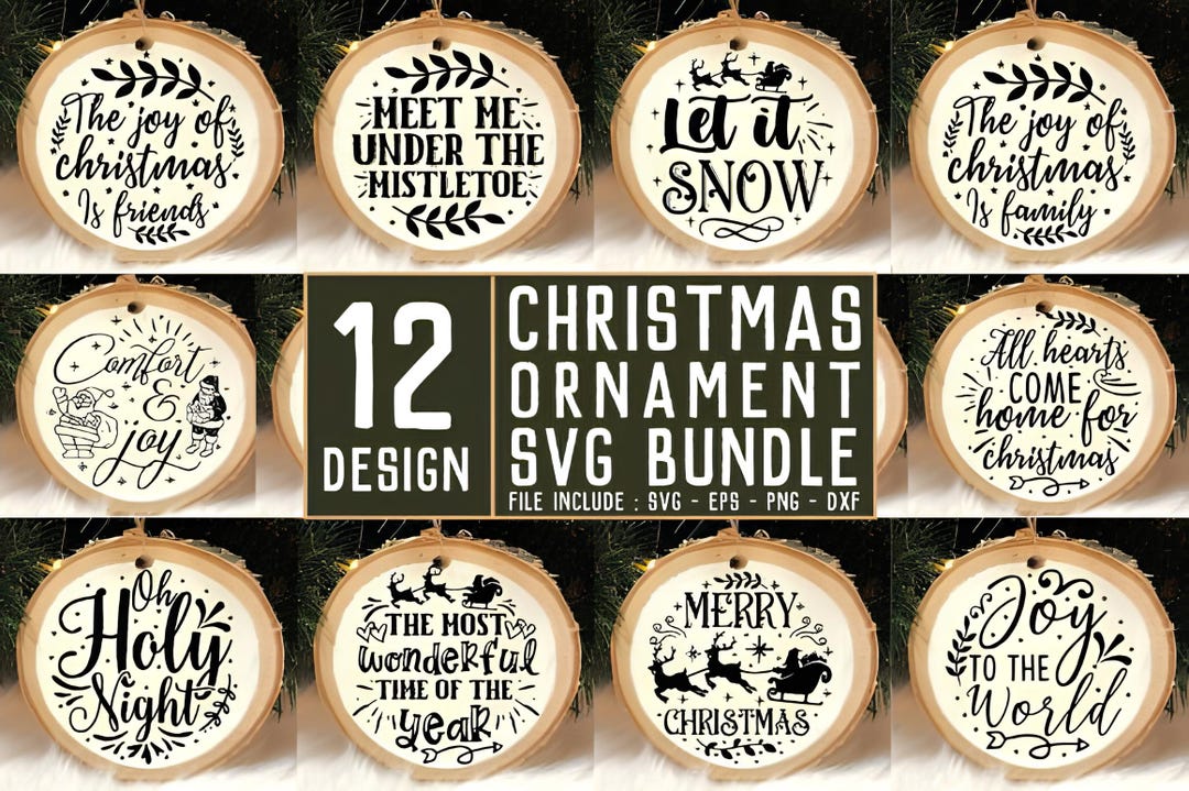 Christmas Scene SVG Layered Ornaments | Nativity Laser Cut Files | Tree ...