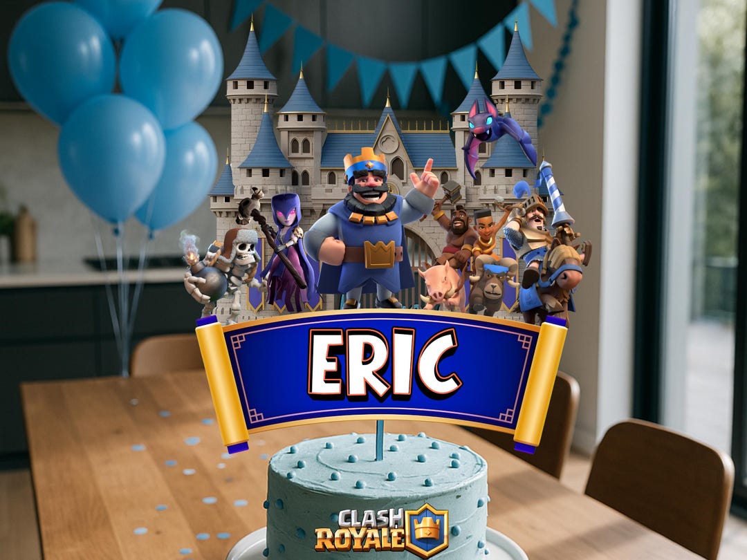 Clash Royale Cake Topper Set | Arena Battle Birthday Decor | Printable ...