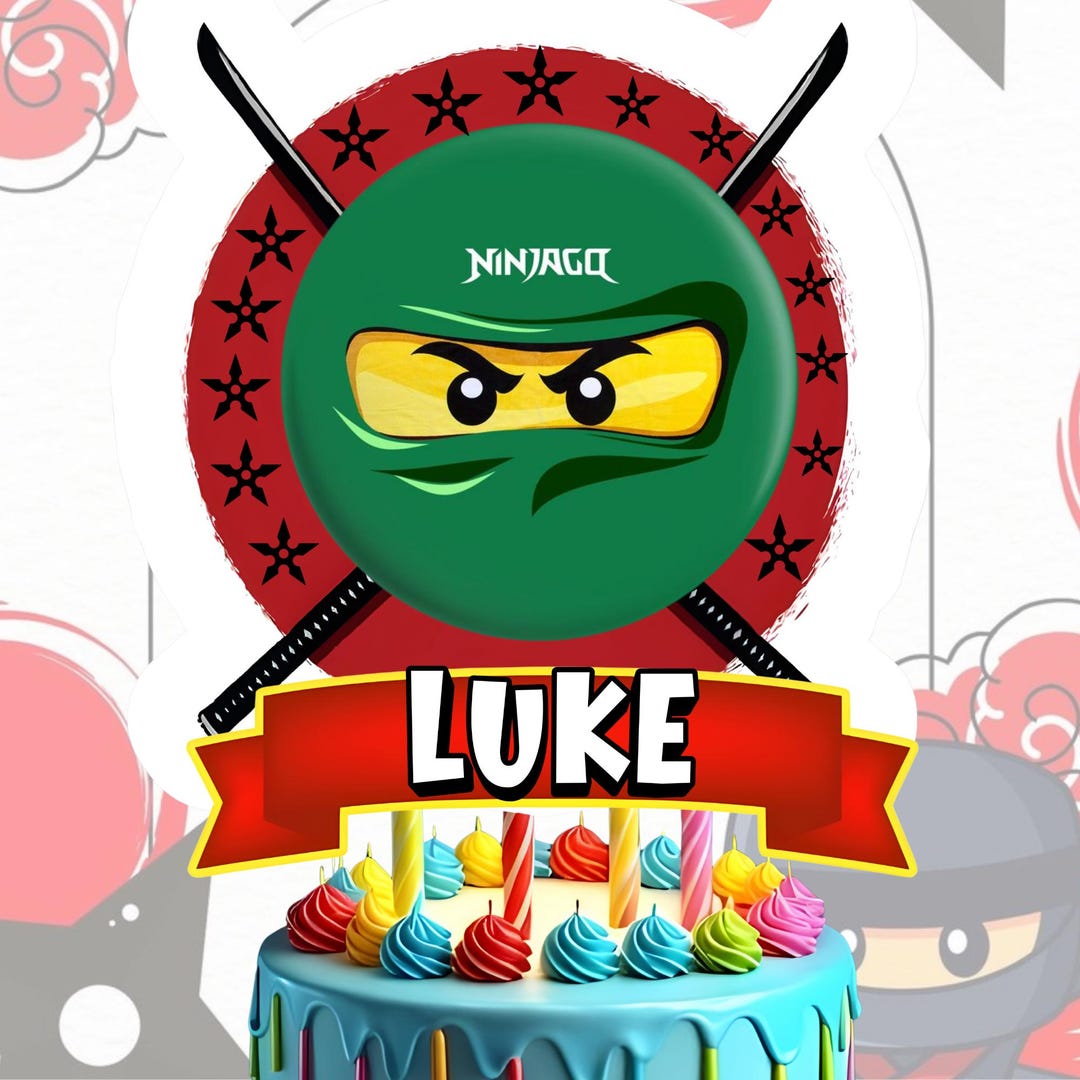 Editable Birthday Cake Topper | Personalized Digital Party Decoration ...