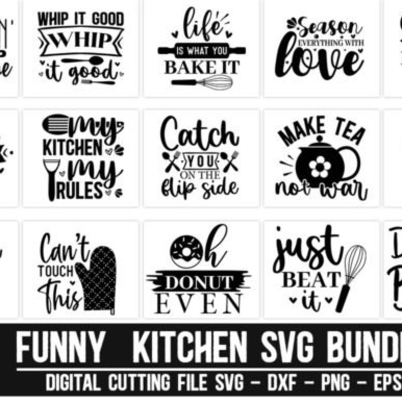 Kitchen Svg Bundle - Etsy