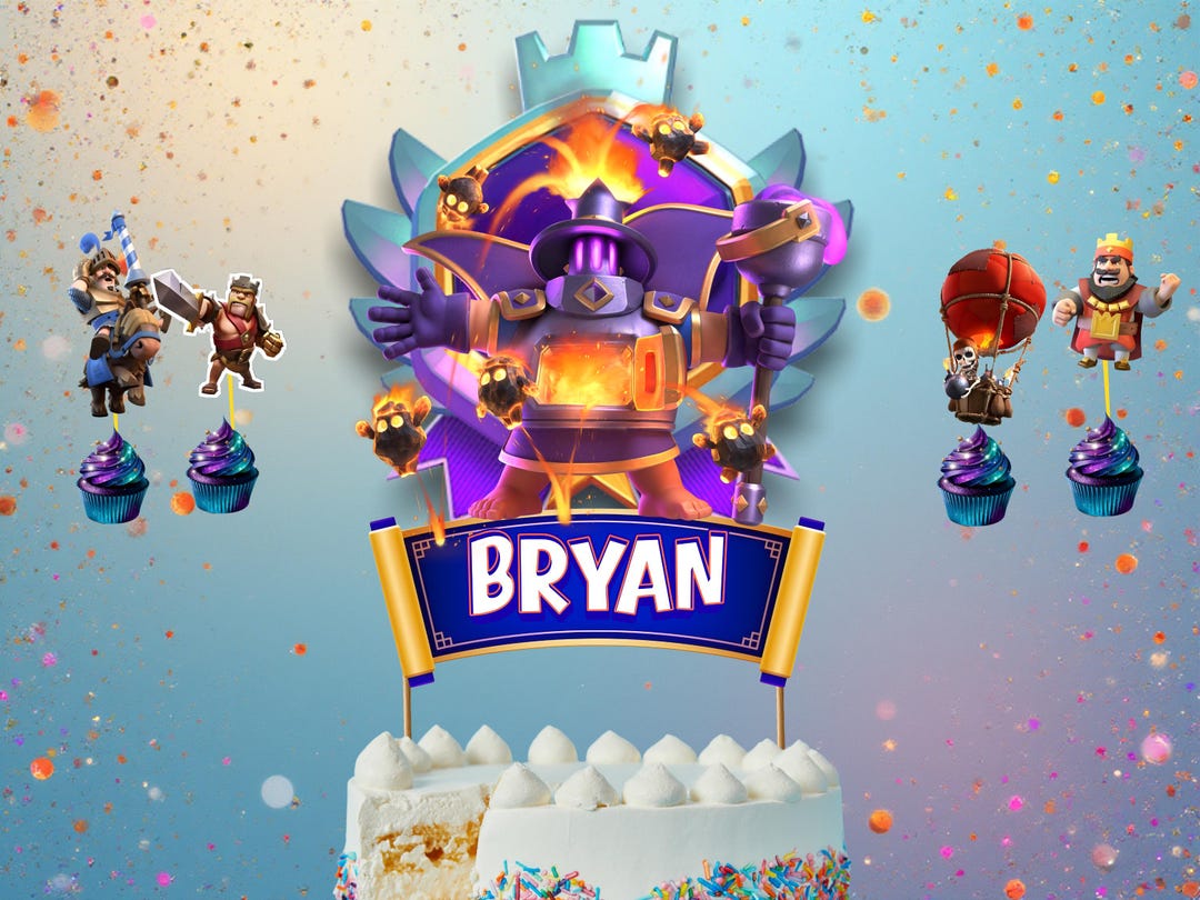 Clash Royale Arena Birthday Cake Topper | Kids Gamer Party - Etsy