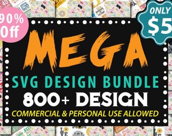 6000 Mega SVG Bundle, Big Svg Bundle, Svg Files for Cricut, Silhouette ...