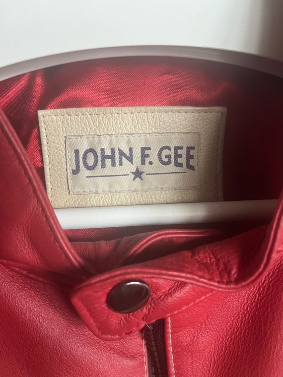 Vintage Men’s John F Gee Biker Leather Jacket / Class… - Gem
