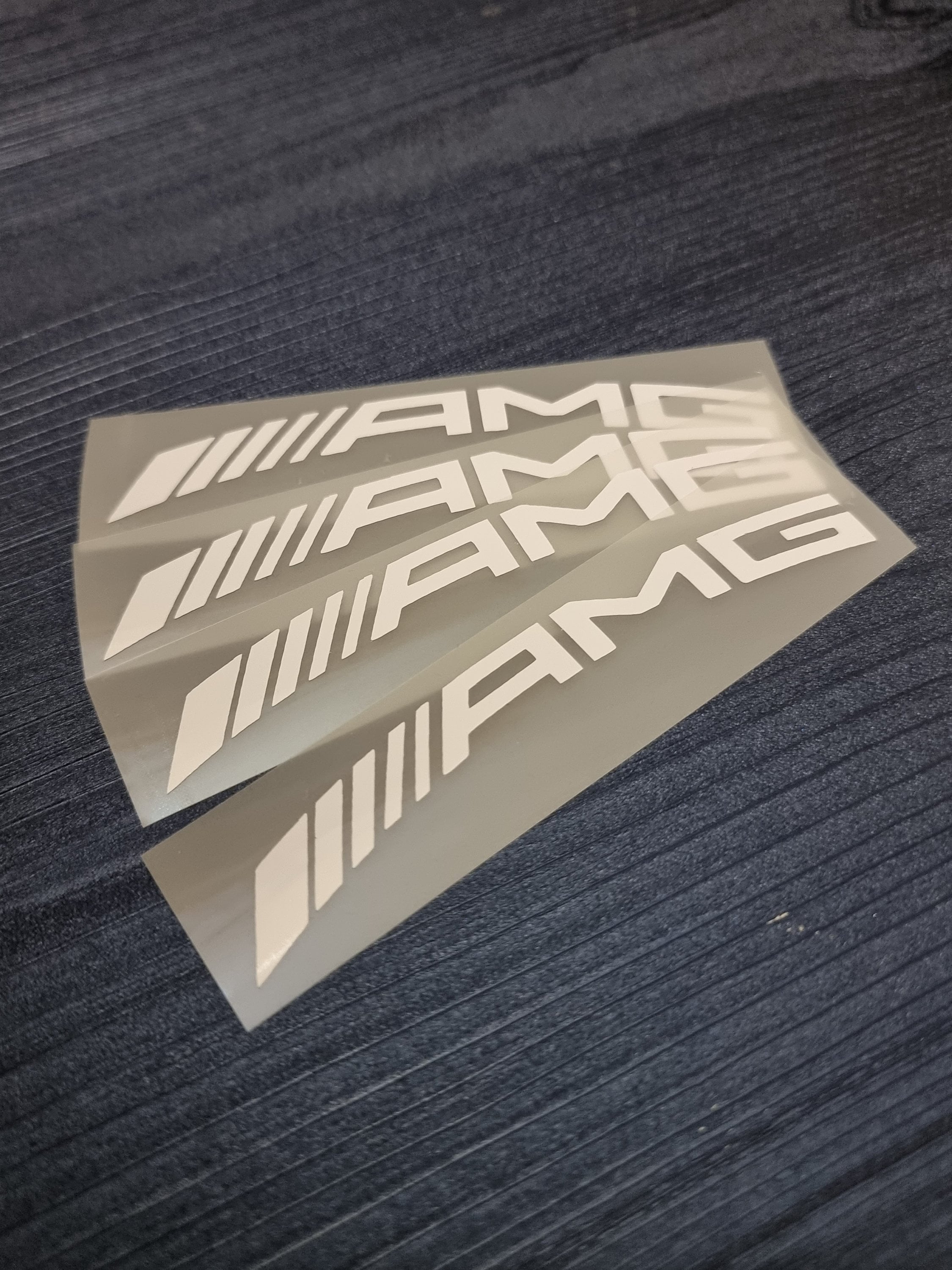 4x Curved Mercedes Amg Caliper Car Decal Sticker Heat - Etsy
