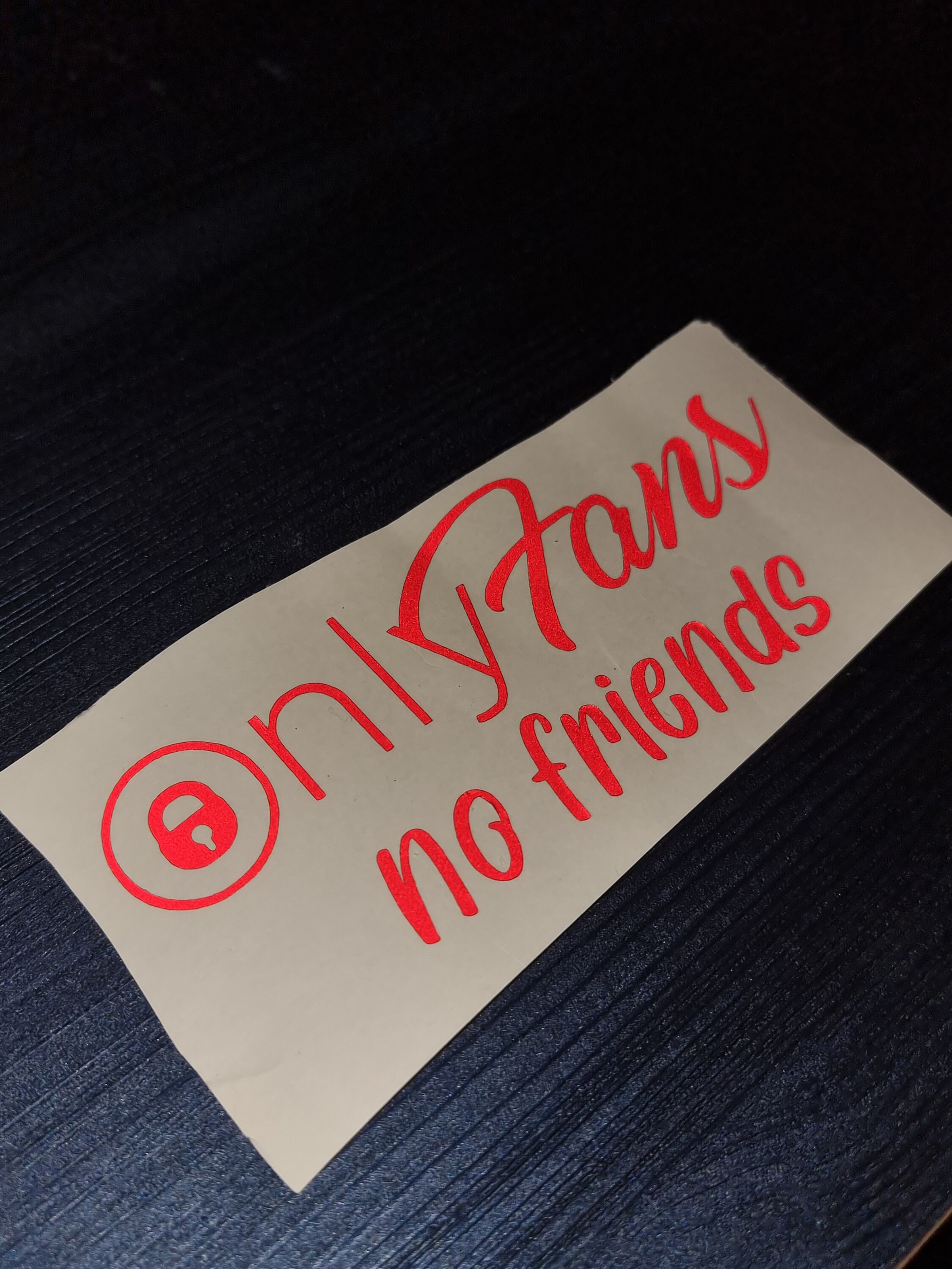 1 X Reflective Onlyfans No Friends Car Decals Stickers - Etsy